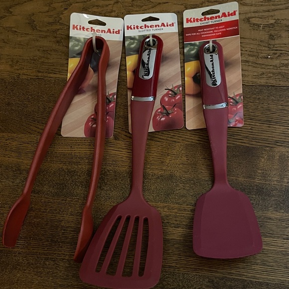 KitchenAid | Kitchen | Kitchenaid Crimson Utensil Trio Short Slotted ...